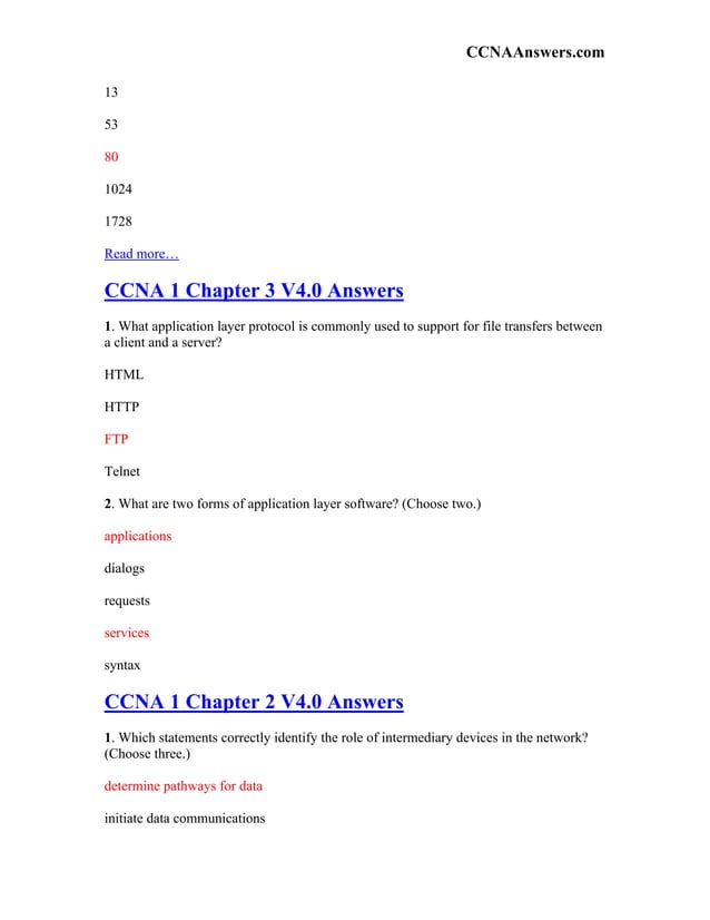 Ccna study | PDF