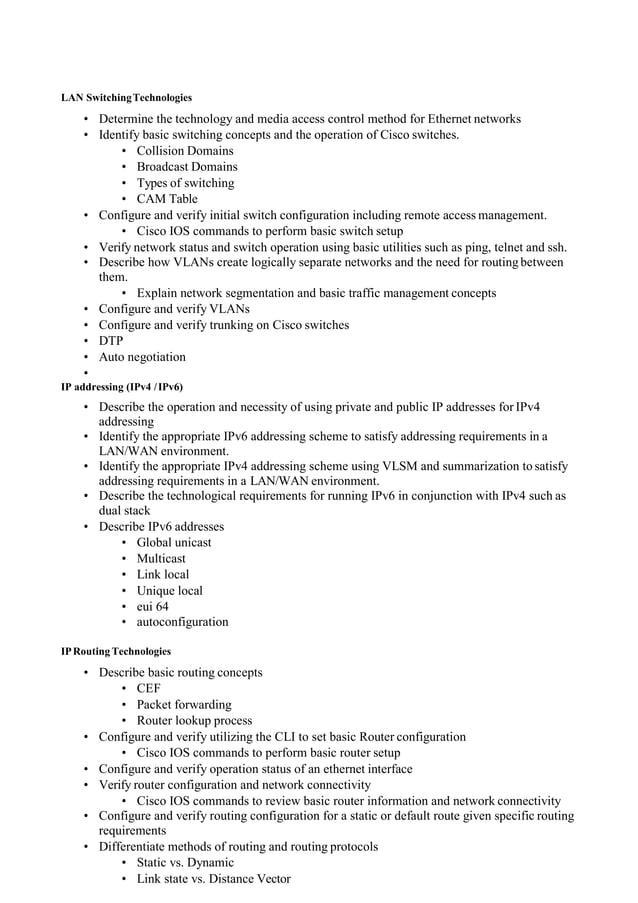 CCNA Syllabus pdf | PDF