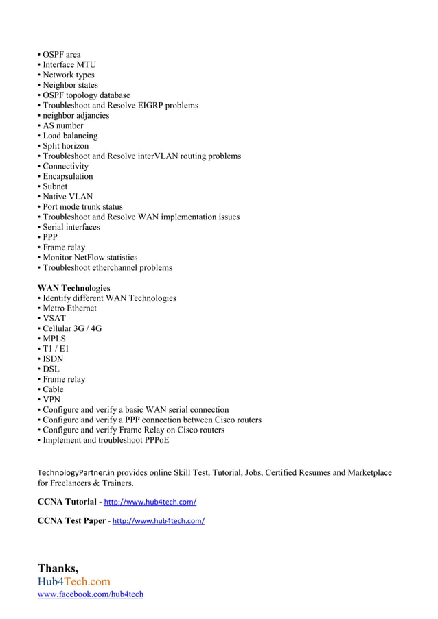 CCNA Syllabus pdf | PDF