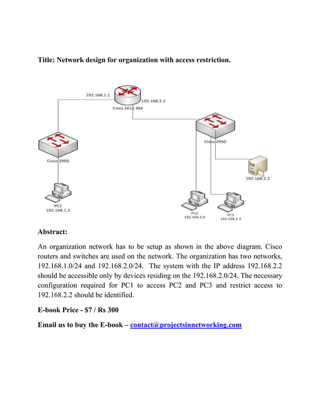 Ccna topology based projects | DOCX | Computer Networking | Computing