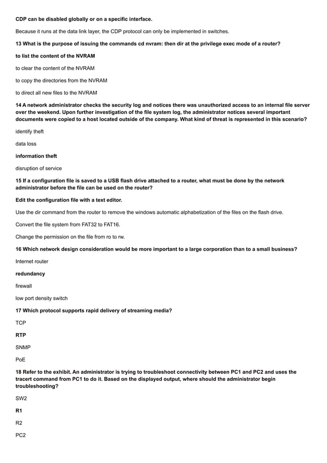 CCNA 1 Chapter 11 v5.0 2014 | PDF