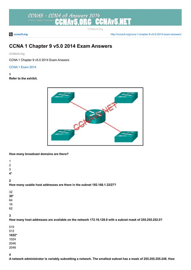 CCNA 1 Chapter 9 v5.0 2014 | PDF