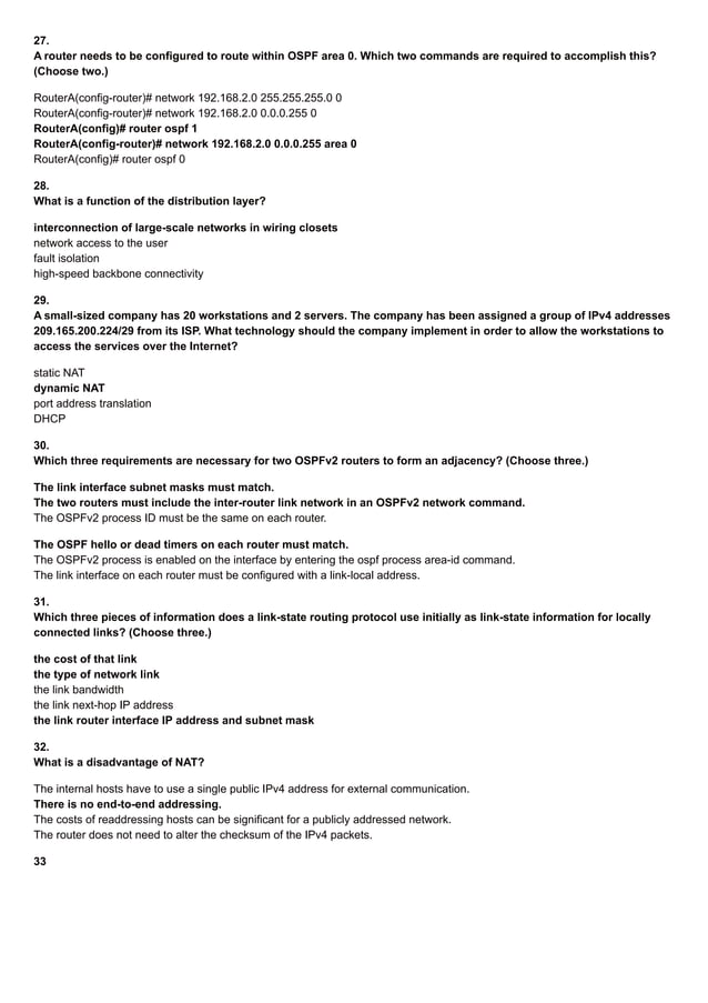 Ccnav5.org ccna 2-v5_final_exam_2014 | PDF