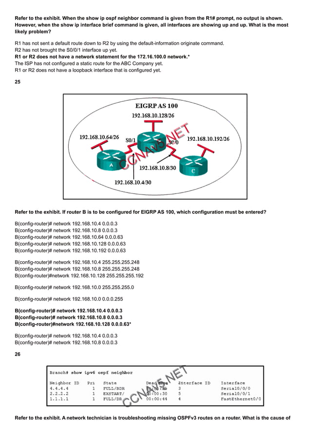 Ccnav5.org ccna 3-v50_final_exam_2014 | PDF