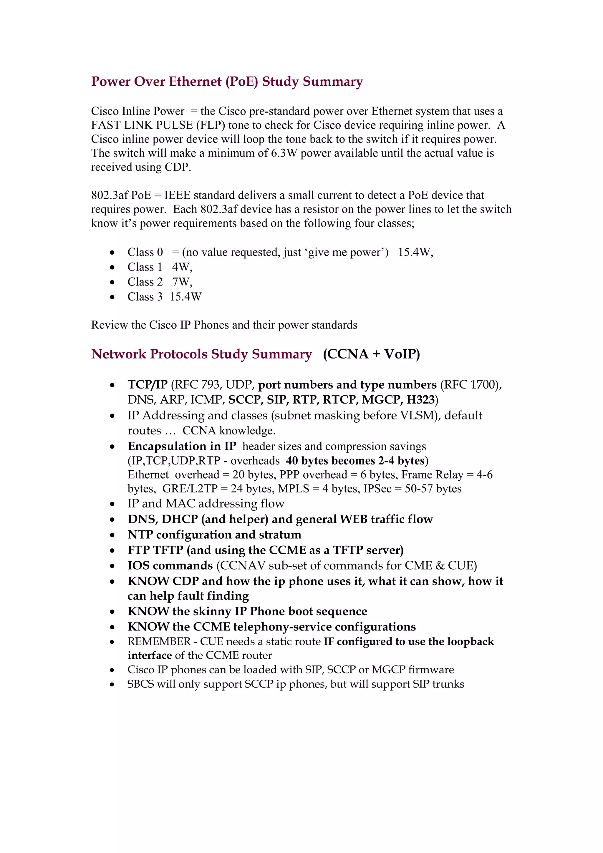 Ccna voice study summary 460 | PDF