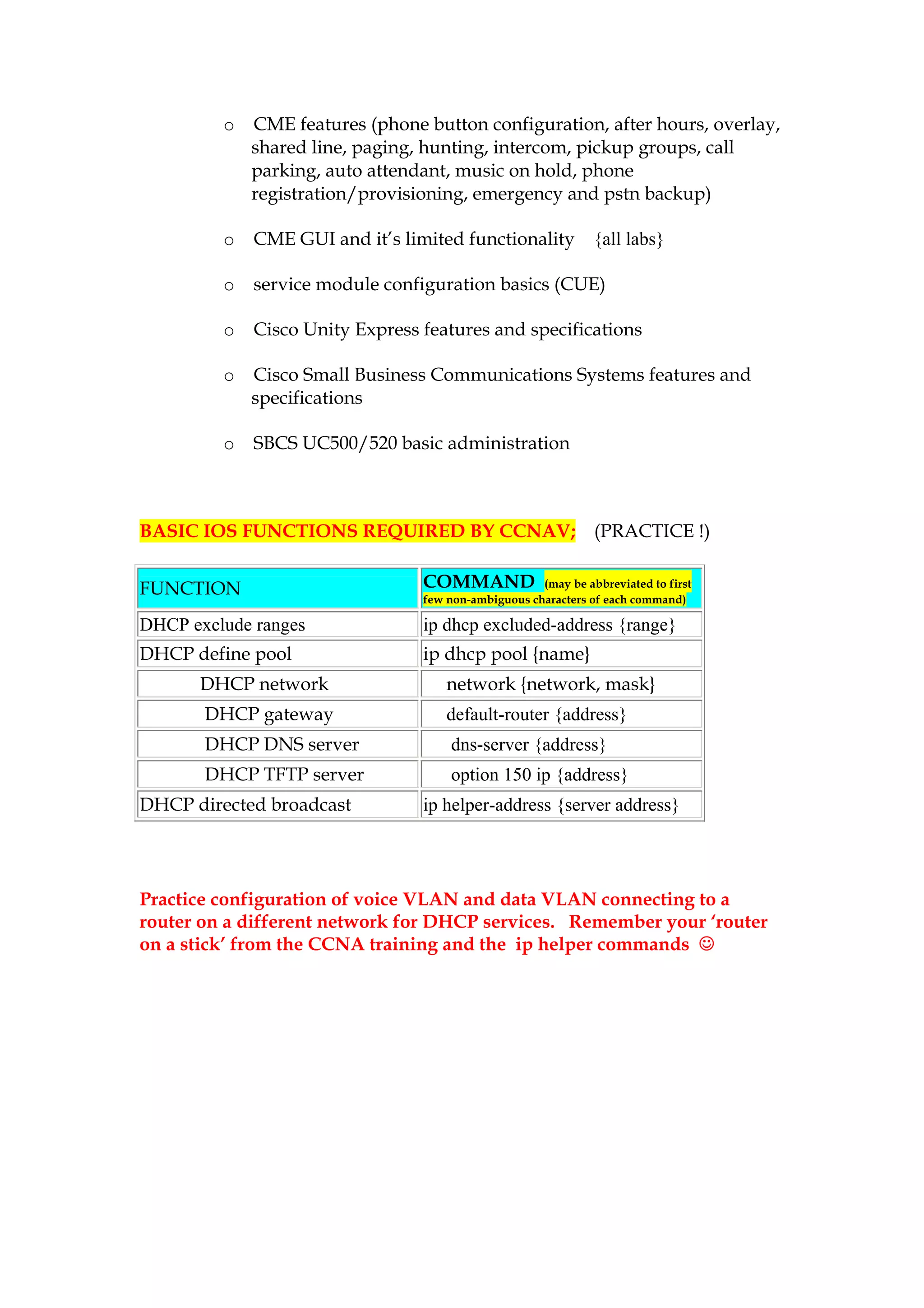 Ccna voice study summary 460 | PDF