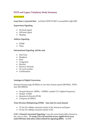 Ccna voice study summary 460 | PDF