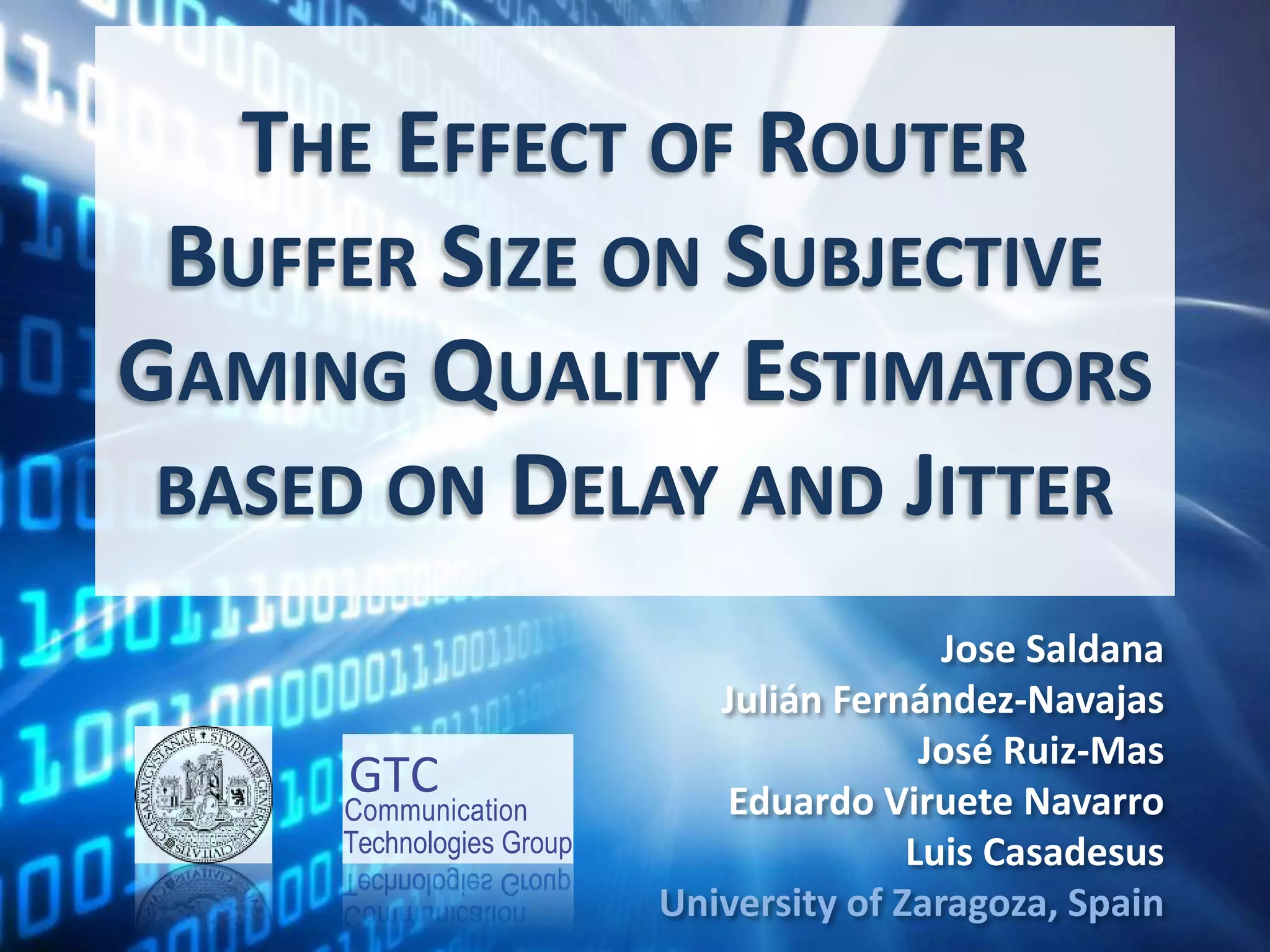 The Effect of Router Buffer Size on Subjective Gaming Quality ...