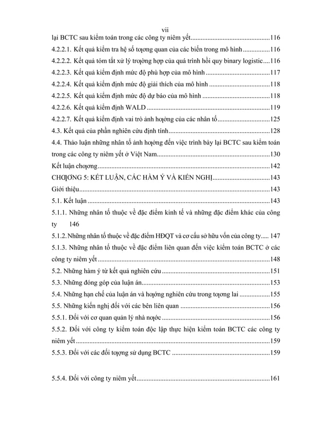 Các Nhân Tố Ảnh Hưởng Đến Việc Trình Bày Lại Báo Cáo Tài Chính Sau Kiểm Toán | DOCX