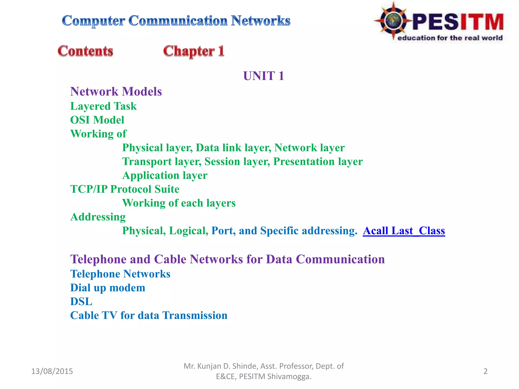 Computer Communication Networks Chapter 1 Ppt Vtu Odd Sem Ec Pptx Computer Networking