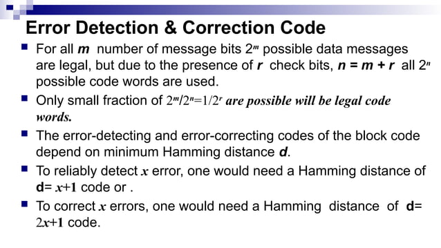 Computer Communication Networking L07data Link Error Control Pptx
