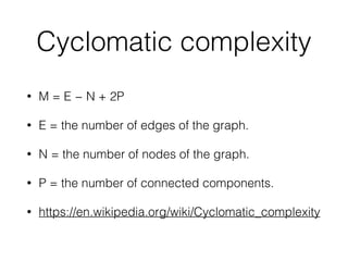 Using cyclomatic complexity to measure code complexity | PPT