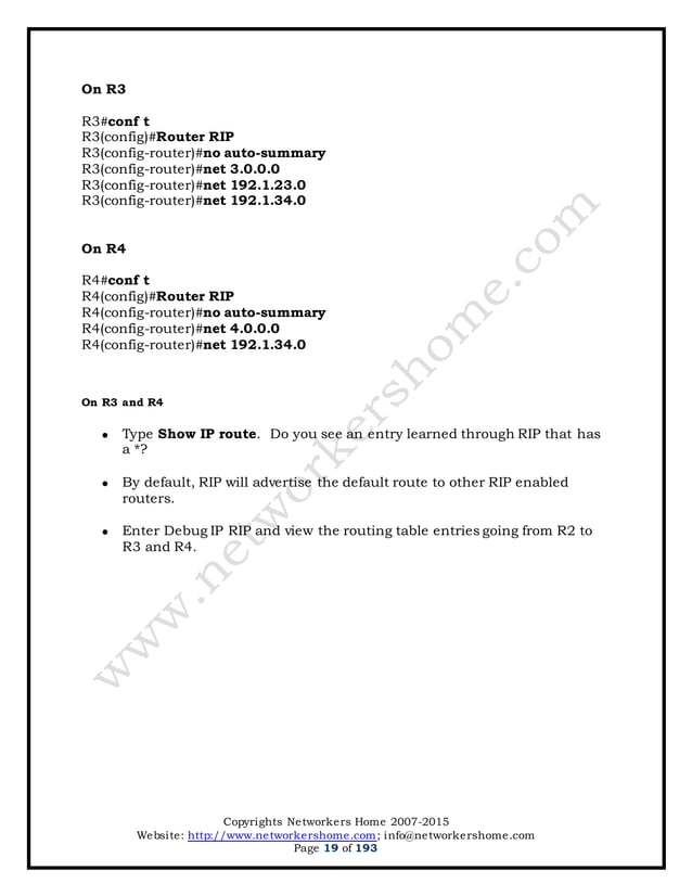 CCNP Routing Workbook | PDF