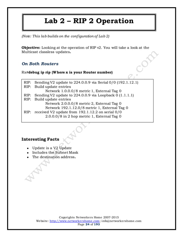 CCNP Routing Workbook | PDF