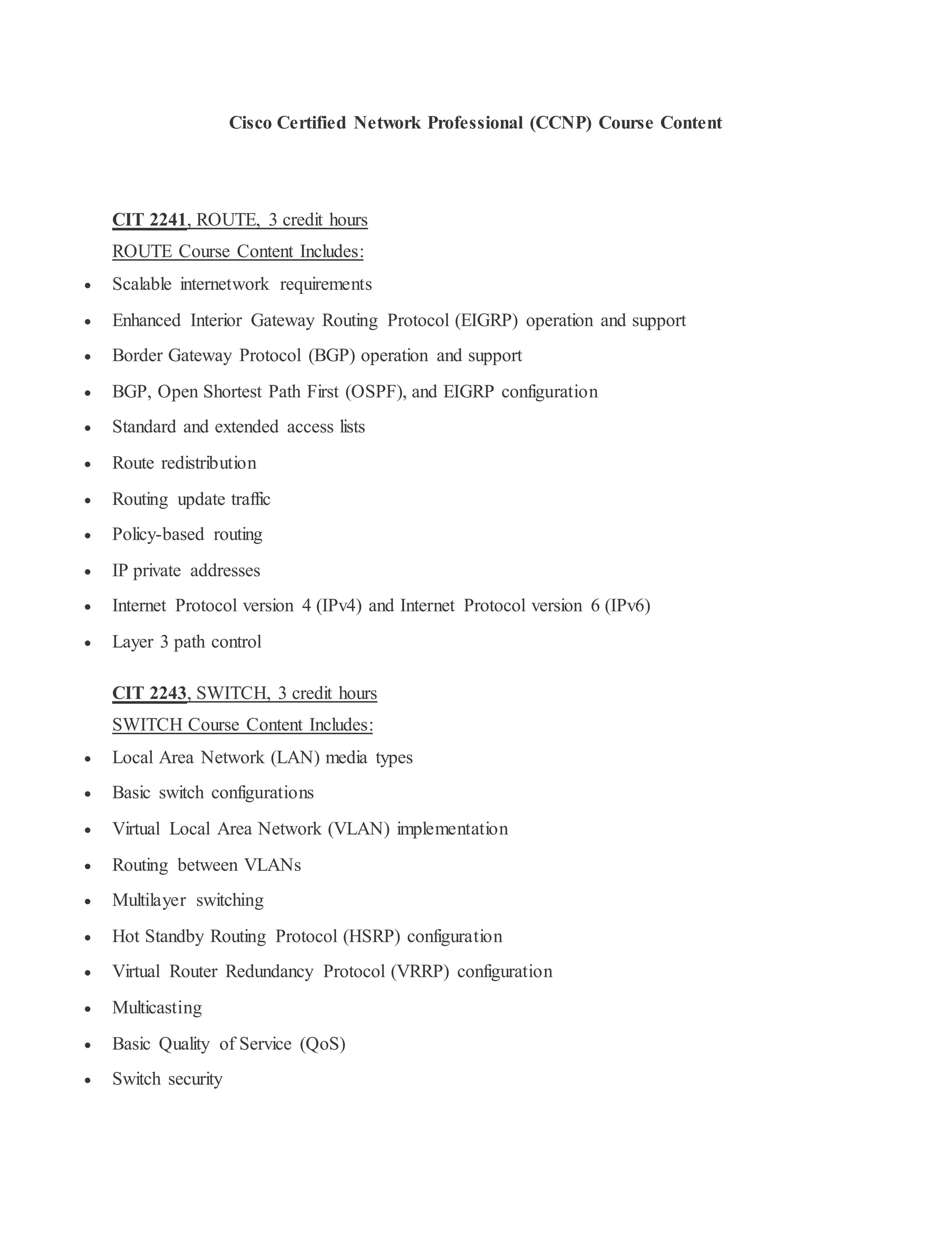 CCNA Training in Chennai | PDF