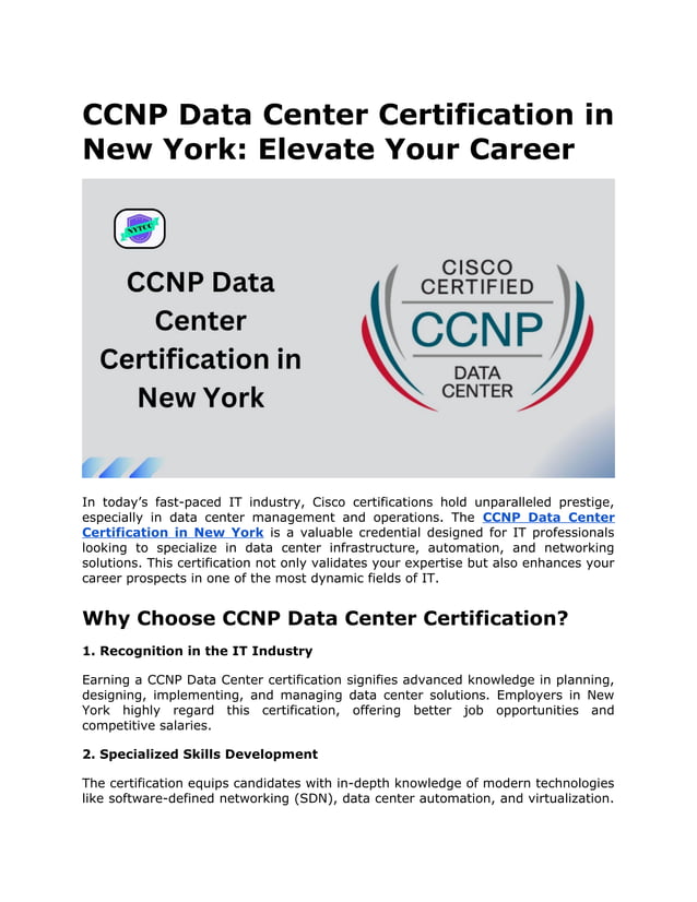 CCNP Data Center Certification in New York_ Elevate Your Career.docx