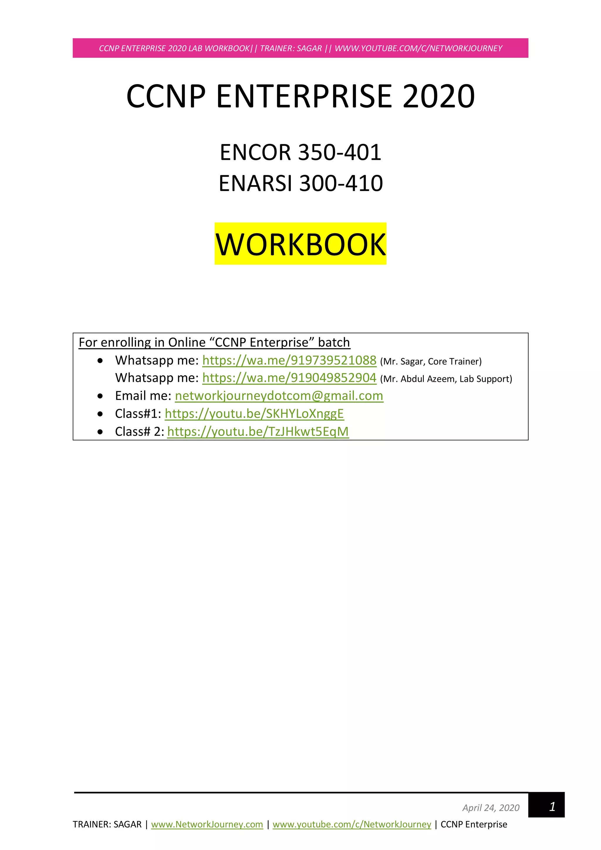 Ccnp enterprise workbook v1.0 eigrp | PDF