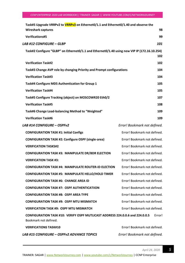 Ccnp enterprise workbook v1.0 eigrp | PDF