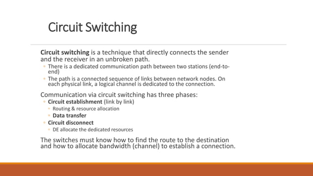 switching techniques | PPTX | Computer Networking | Computing