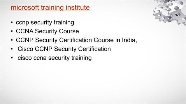 Ccnp training program | PPT