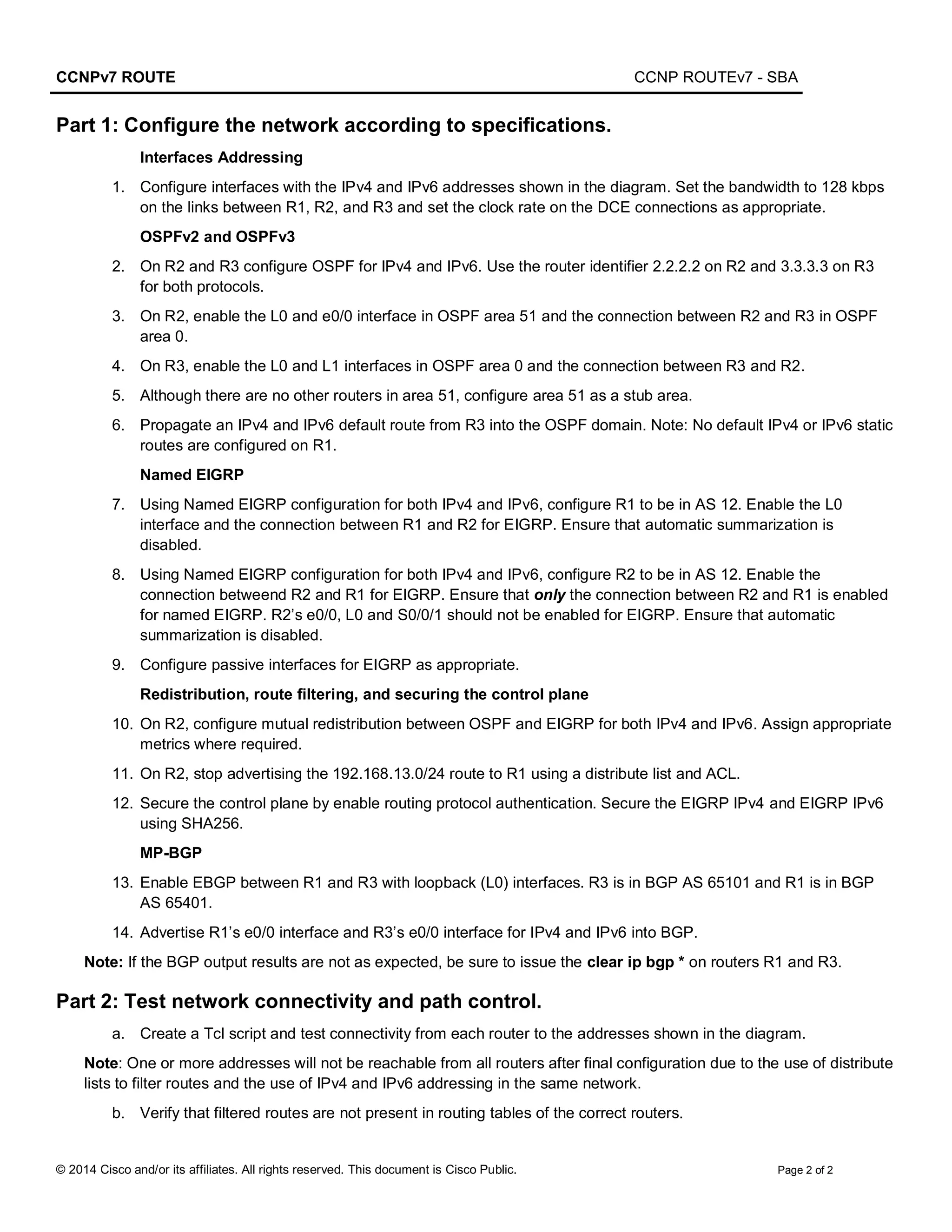 Ccn pv7 route_sba-student-exam-4 | PDF | Computer Networking | Computing