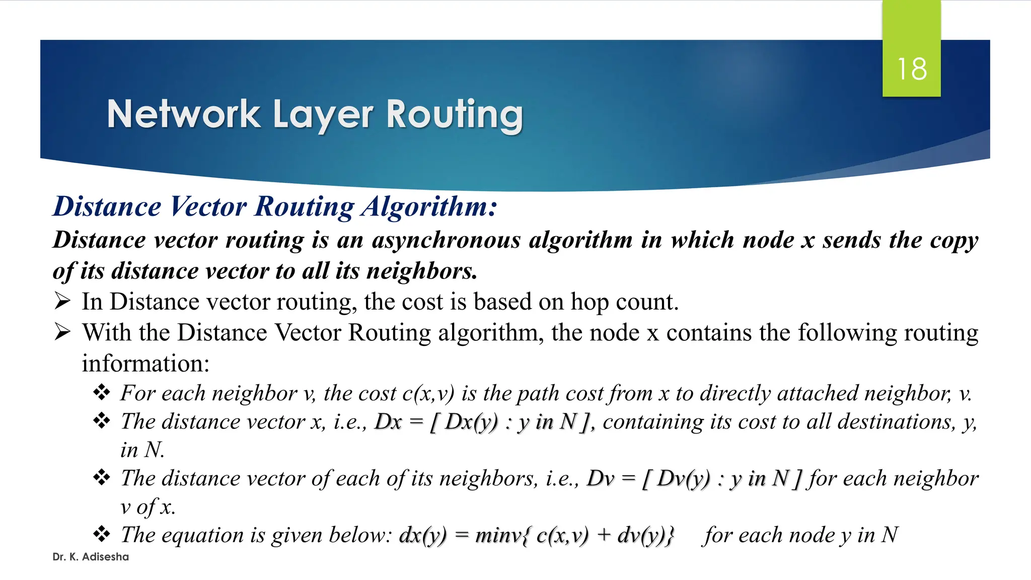 CCN Unit-4 Network Layer by Dr. K. Adisesha | PDF