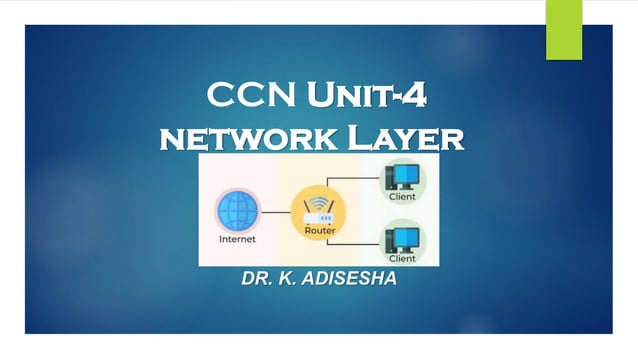 CCN Unit-4 Network Layer by Dr. K. Adisesha | PDF