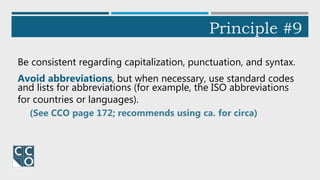 CCO (Cataloging Cultural Objects): Applying CCO | PPT