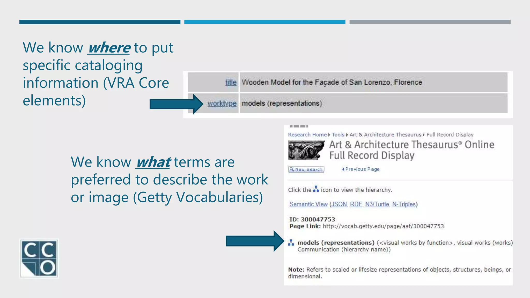 CCO (Cataloging Cultural Objects): Why CCO? | PPTX