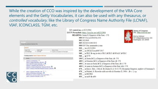 CCO (Cataloging Cultural Objects): Why CCO? | PPTX