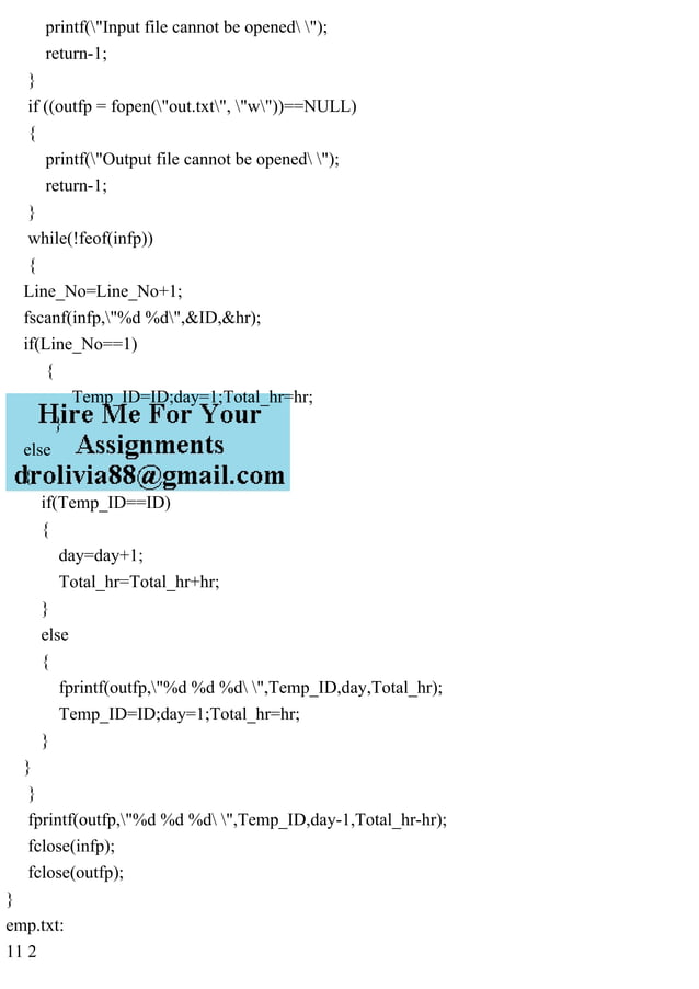 C code#include stdio.hint main(void) { FILE infp, o.pdf C code#include stdio.hint main(void) { FILE infp, o.pdf