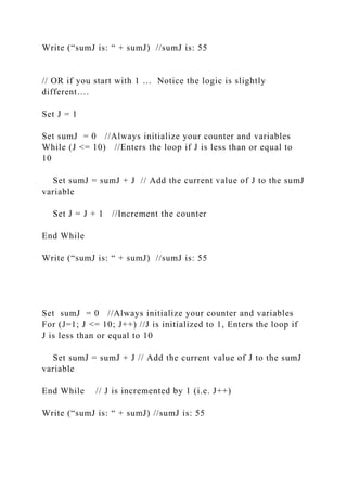C code This program will calculate the sum of 10 positive .docx