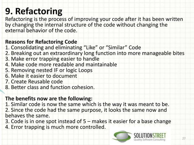 C Coding Standards Good Programming Principles And Refactoring Ppt 5159
