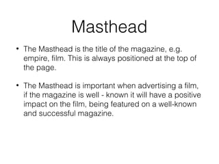 Codes and conventions of film magazines | PPT