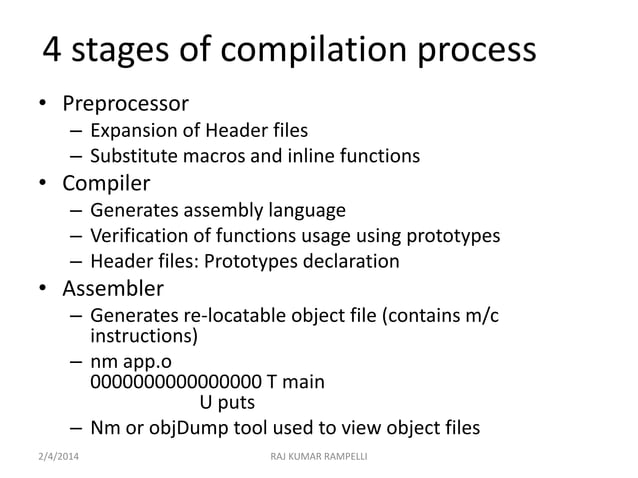 C compilation process