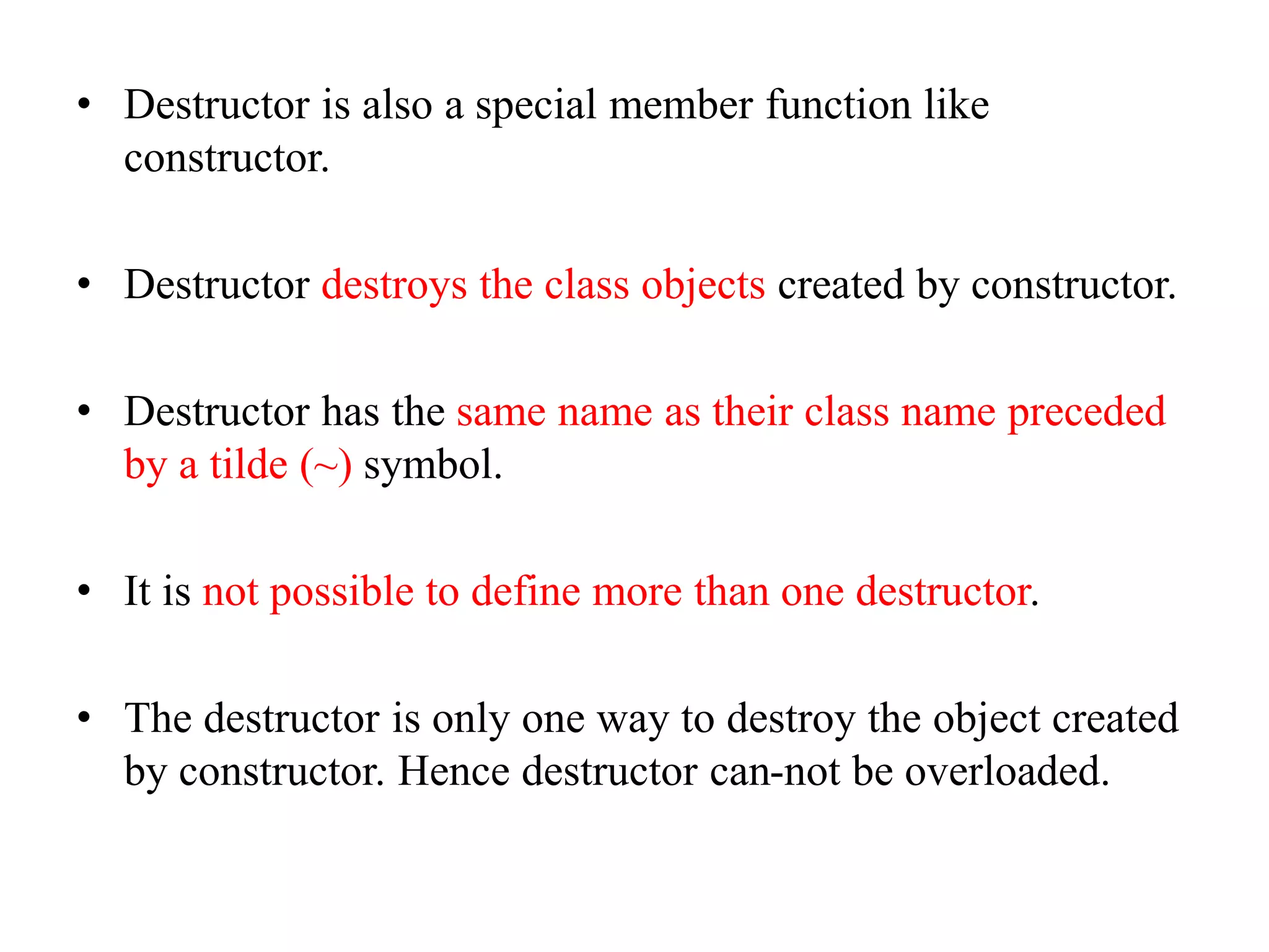 C Constructor And Destructors Pptx