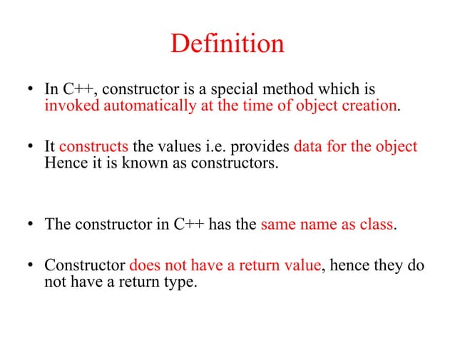 C Constructor And Destructors Pptx