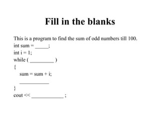 C++ control loops | PPT