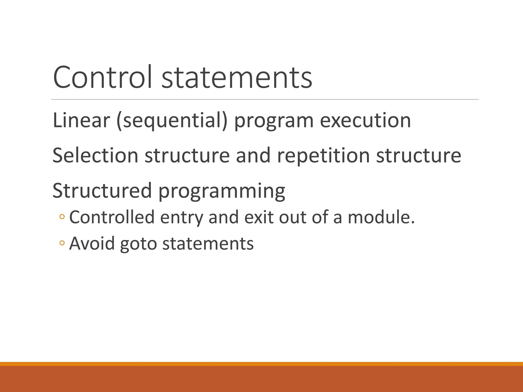 C Control Statements For Loop Do Whileppt