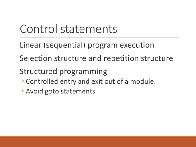 C Control Statements For Loop Do Whileppt