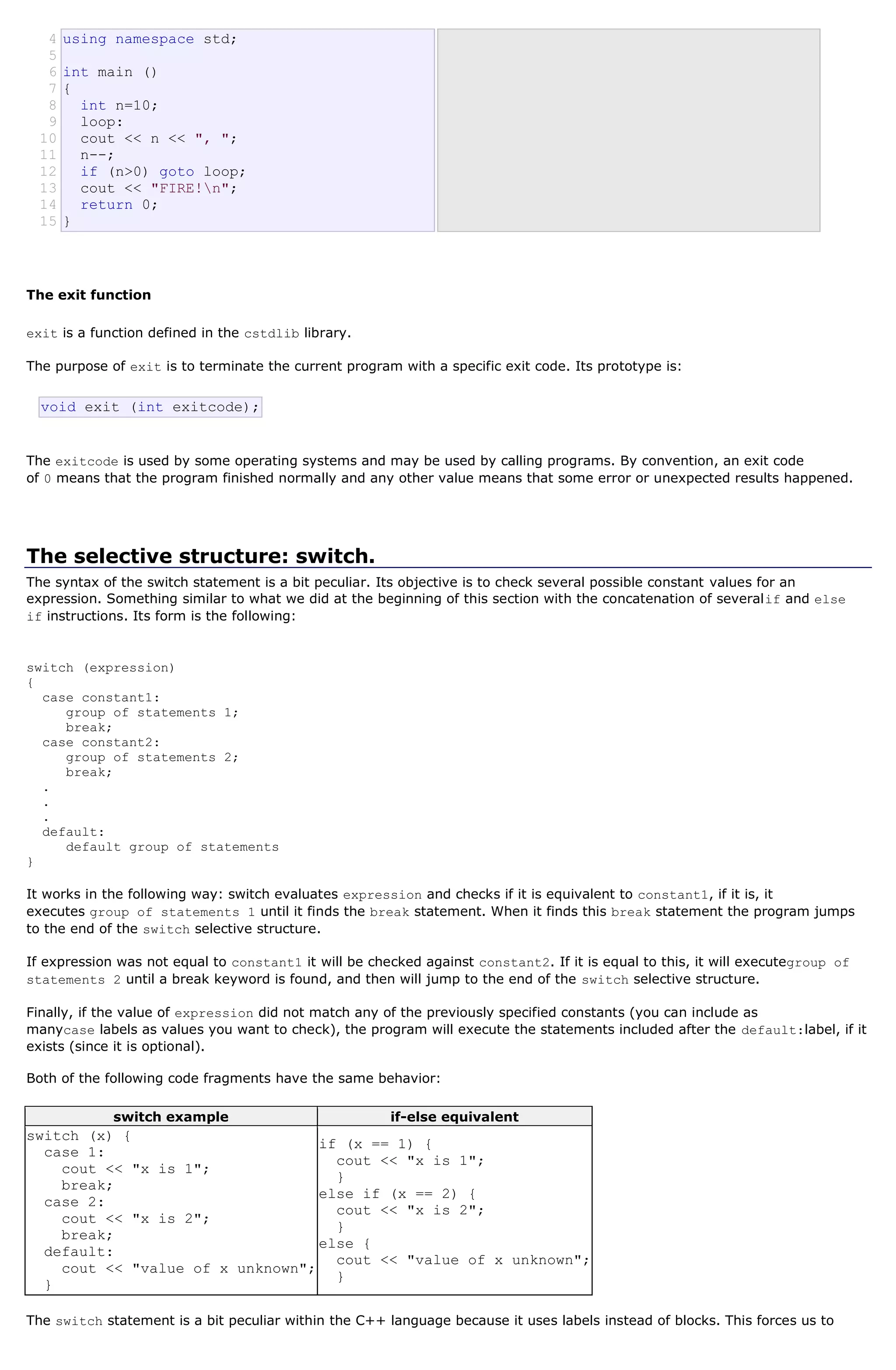 C Control Structure Pdf Programming Languages Computing
