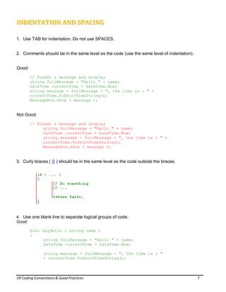 C# conventions & good practices | PDF