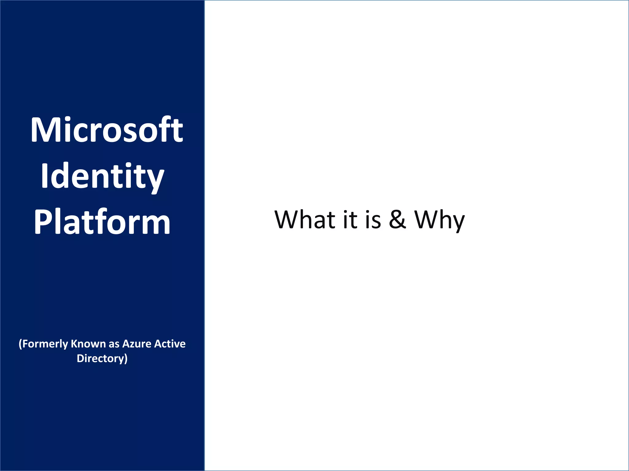 Simplify User Application Authentication Using Microsoft Identity Platform Ppt