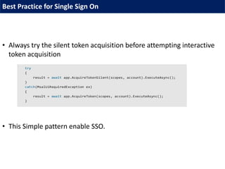 Simplify user application authentication using Microsoft Identity Platform | PPTX