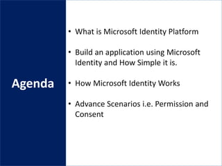 Simplify user application authentication using Microsoft Identity Platform | PPTX