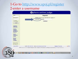 C++ course online judge registration | PPTX | Technology & Computing