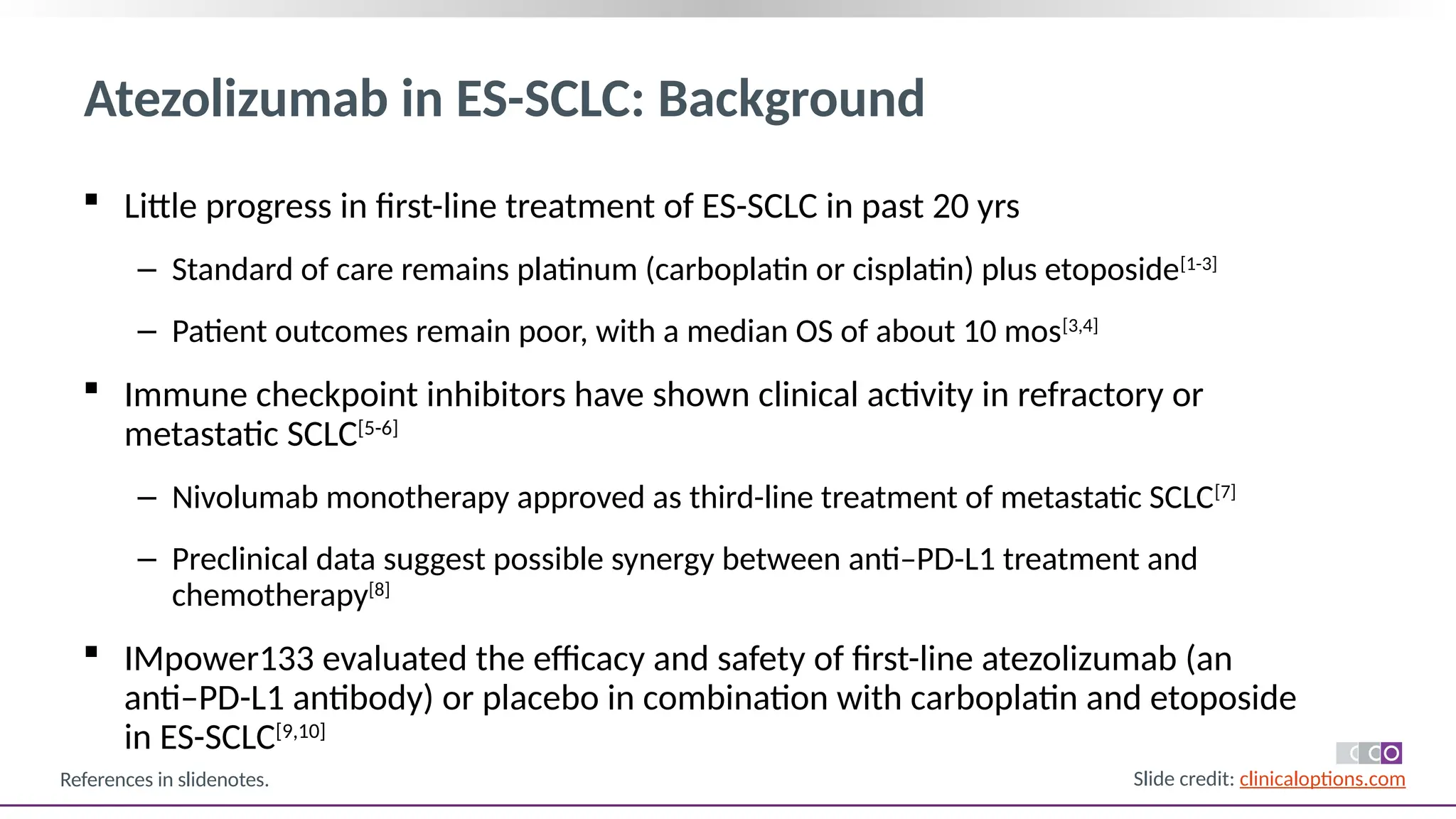Results from IMpower-113 for extensive stage SCLC | PPTX