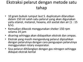 fisikokimia ekstrak rumput laut coklat sargassum | PPT