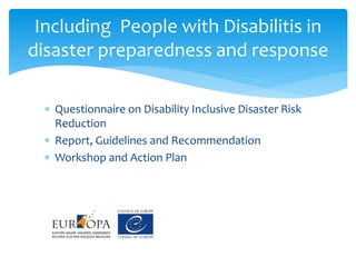 Disability Inclusive Disaster Risk Reduction | PPTX