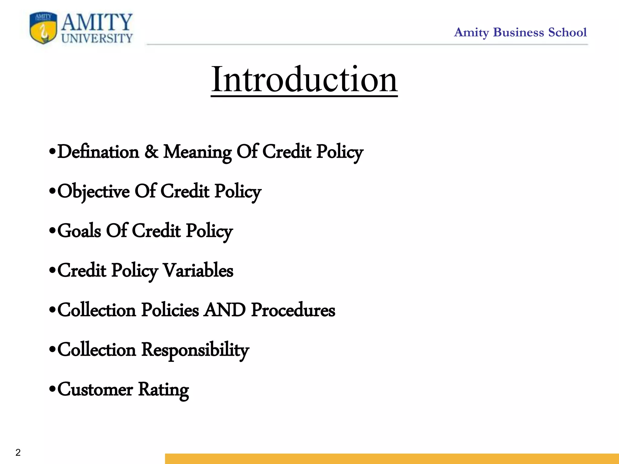 Corporate Credit Policy | PPT